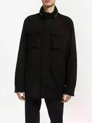 GIUSEPPE ZANOTTI Suede Hooded Jacket