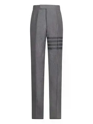 Thom Browne Tonal 4-bar Flannel Trousers - Grey