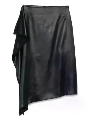 NICCOLO PASQUALETTI Asymmetric Draped Skirt - Black