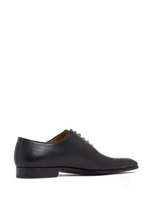 Magnanni Almond-toe Leather Oxford Shoes - Black