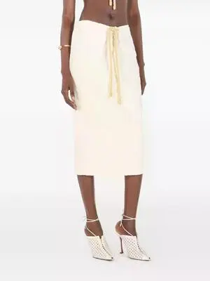 Roberto Cavalli Cotton Pencil Skirt - Neutrals