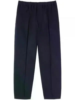JIL SANDER Tapered Cropped Cotton Trousers