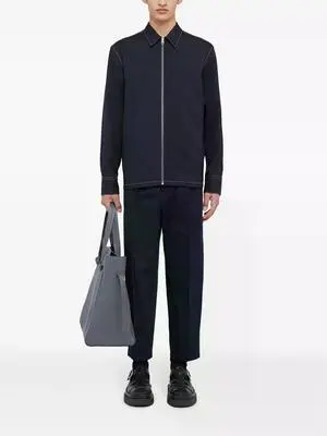 JIL SANDER Tapered Cropped Cotton Trousers