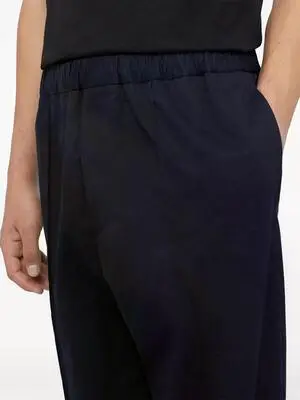 JIL SANDER Tapered Cropped Cotton Trousers