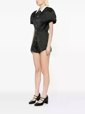 MACGRAW Jacquard Logo Motif Playsuit
