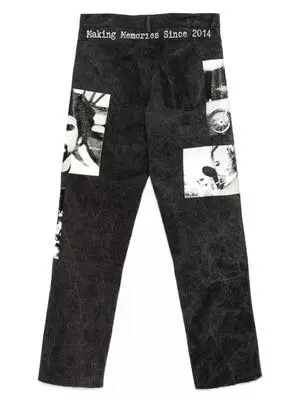 HACULLA. Patchwork Denim Trousers - Grey