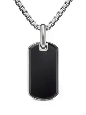 David Yurman Sterling And Onyx Pendant - Silver