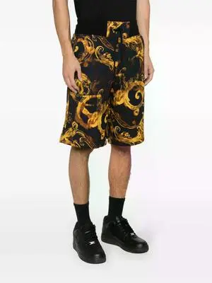 Versace Barocco Print Cotton Track Shorts