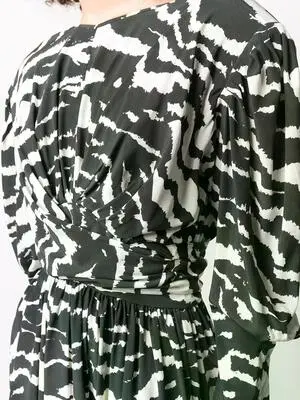 Isabel Marant Étoile Filao Zebra-print Twisted-waist Dress
