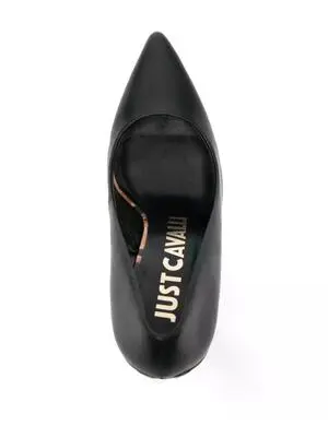 Just Cavalli Embossed Logo Leather Pumps