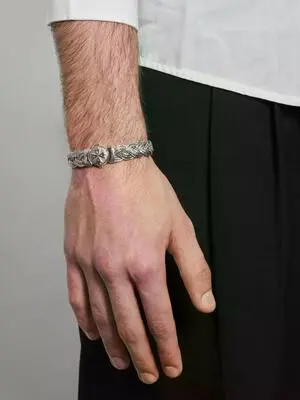 Emanuele Bicocchi Large Diamond-cut Flat Braided Bracelet