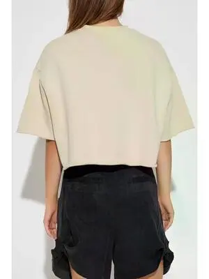 IRO PARIS Linda" Cropped Logo Print T-shirt