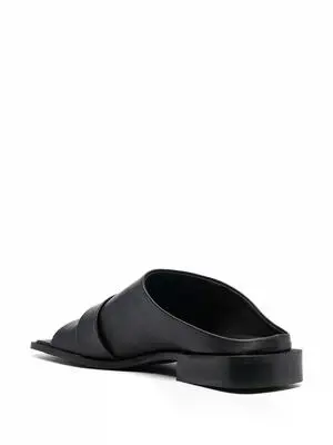 GMBH Faux-leather Logo Plaque Sandals