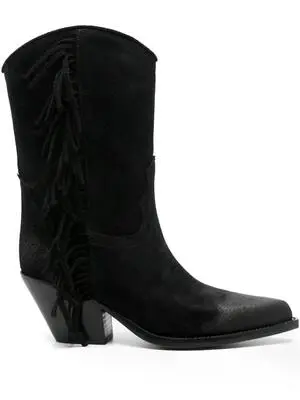 SONORA 65mm Suede Ankle Boots - Black