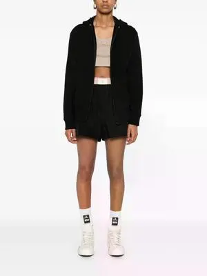 Play Comme Des Garcon Zip-up Hoodie With Heart Patch - Black