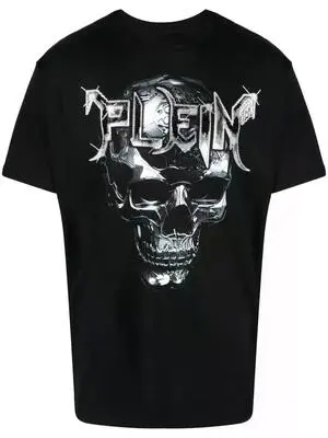 Philipp Plein Logo-patch Round-neck T-shirt - Black