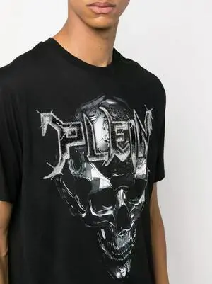 Philipp Plein Logo-patch Round-neck T-shirt - Black