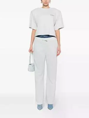 HALFBOY Layered Cotton Track Pants - Blue