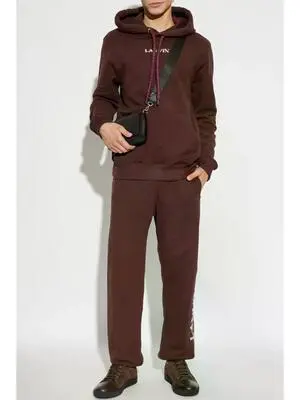 LANVIN Logo-embroidered Hoodie