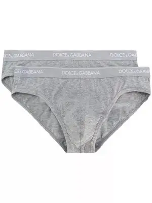 Dolce & Gabbana Logo-waistband Boxer Briefs - Grey