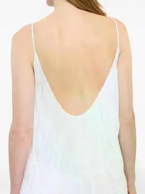 Another Tomorrow Gathered Scoop-back Maxi Dress - White