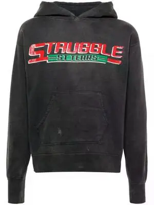 SAINT MXXXXXX Struggle Tears Cotton Hoodie - Grey