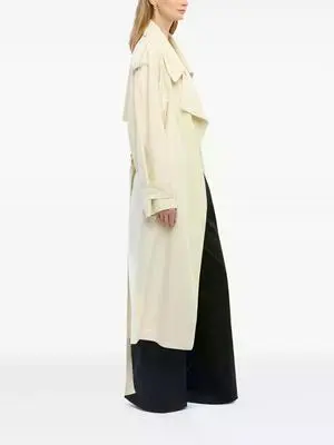 Another Tomorrow Belted Trench Coat