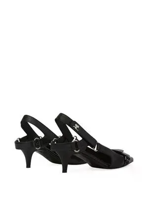 COURREGES 50mm Racer Slingback Pumps - Black