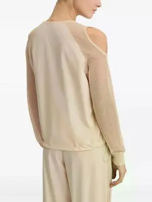 Liu Jo Cut-out Sweatshirt With Embroidered Logo And Mesh Panelling