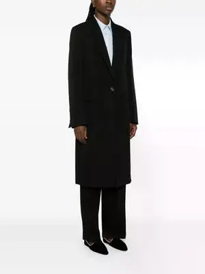 TOTEME Single Breasted Coat With Buttoned Cuffs