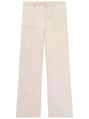 COURREGES Button-front Wide-leg Trousers