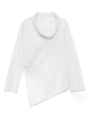 RUOHAN Asymmetric Long Sleeve Top - Blue