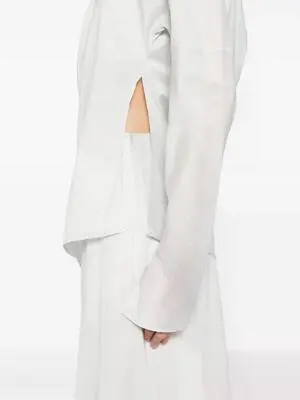 RUOHAN Asymmetric Long Sleeve Top - Blue
