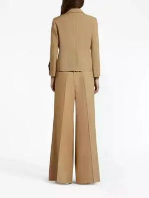 Marni Logo Waistband Virgin Wool Flared Trousers