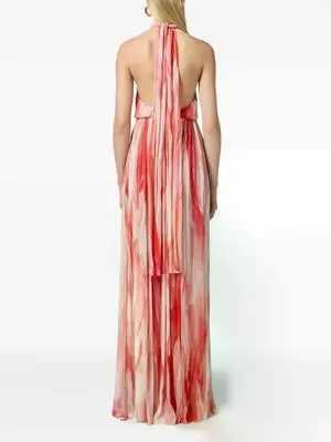 Elisabetta Franchi Abstract Print Maxi Dress