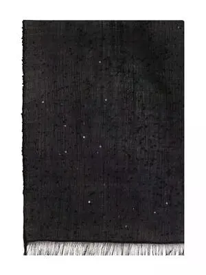 Brunello Cucinelli Sequined Scarf - Black