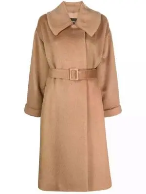 Emporio Armani Belted Long-sleeve Coat
