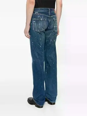 Yohji Yamamoto Paint Splatter Straight Leg Jeans