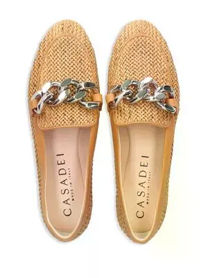 Casadei Chain Link Detail Loafers - Neutrals