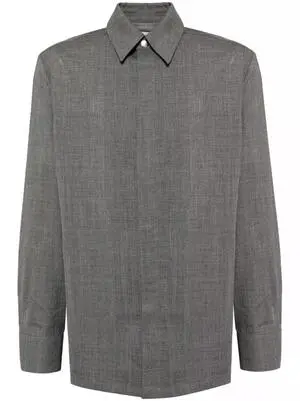 JIL SANDER Felted Wool Flannel Shirt