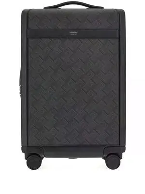 FERRAGAMO Gancini-print Leather Luggage - Grey