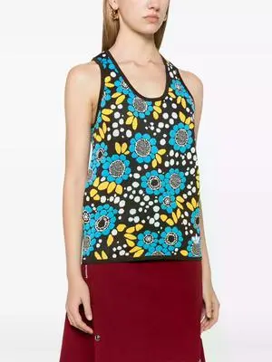 Adidas X Wales Bonner Floral Jacquard Knitted Vest