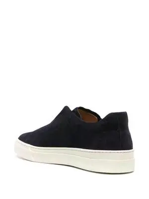 SCAROSSO Luca Suede Slip-on Sneakers - Blue