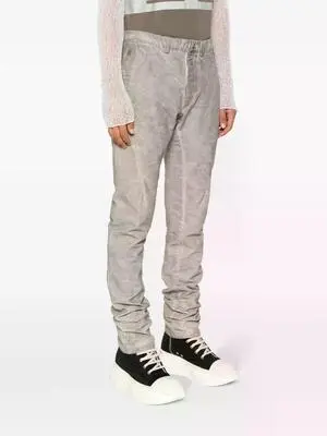 ISAAC SELLAM EXPERIENCE Crease-effect Tapered Cotton Trousers