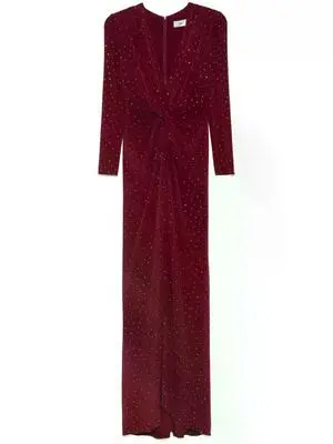 NISSA Embellished Maxi Dress - Red