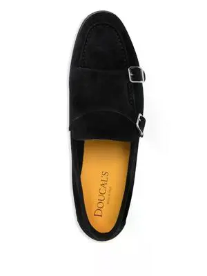 DOUCAL'S Suede Monk Strap Shoes - Blue