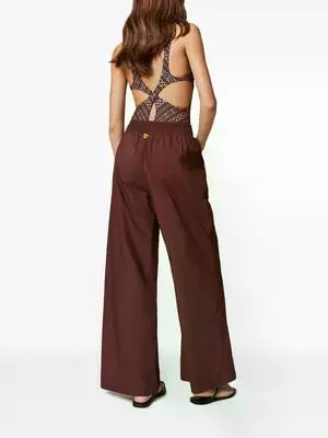 TWINSET Embroidered Wide-leg Trousers