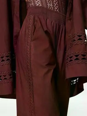 TWINSET Embroidered Wide-leg Trousers