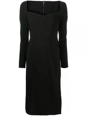 Dolce & Gabbana Sweetheart Neck Sheath Dress - Black