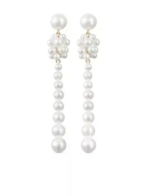 Sophie Bille Brahe 14kt Yellow Freshwater Pearl Drop Earrings - Gold